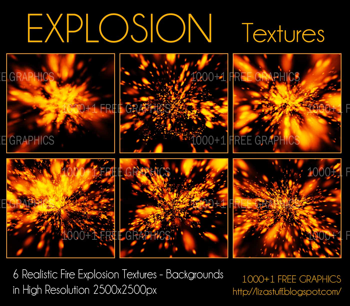6 Realistic Fire Explosion Textures. | Στάλες στο γαλάζιο