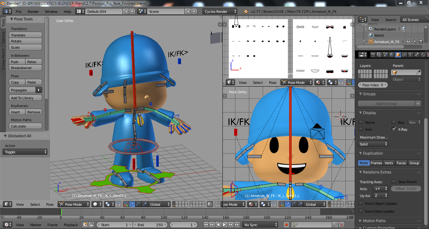Personaje Pocoyo Blender 2.7