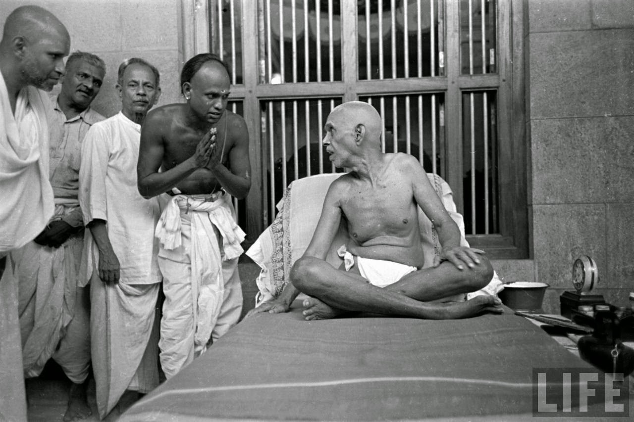 Hindu Spiritual Guru Ramana Maharshi - 1949 - Old Indian Photos