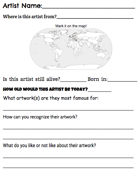 The Artsy Fartsy Art Room: 2nd Grade Artist Books