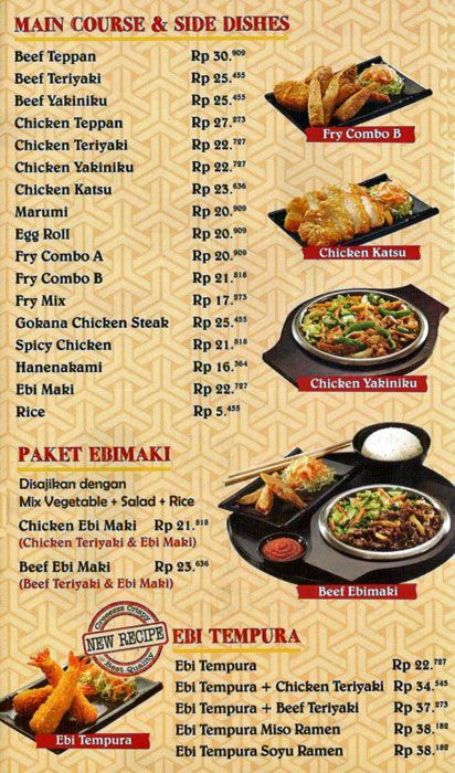 Harga Menu Gokana Ramen & Teppan Lengkap 2017
