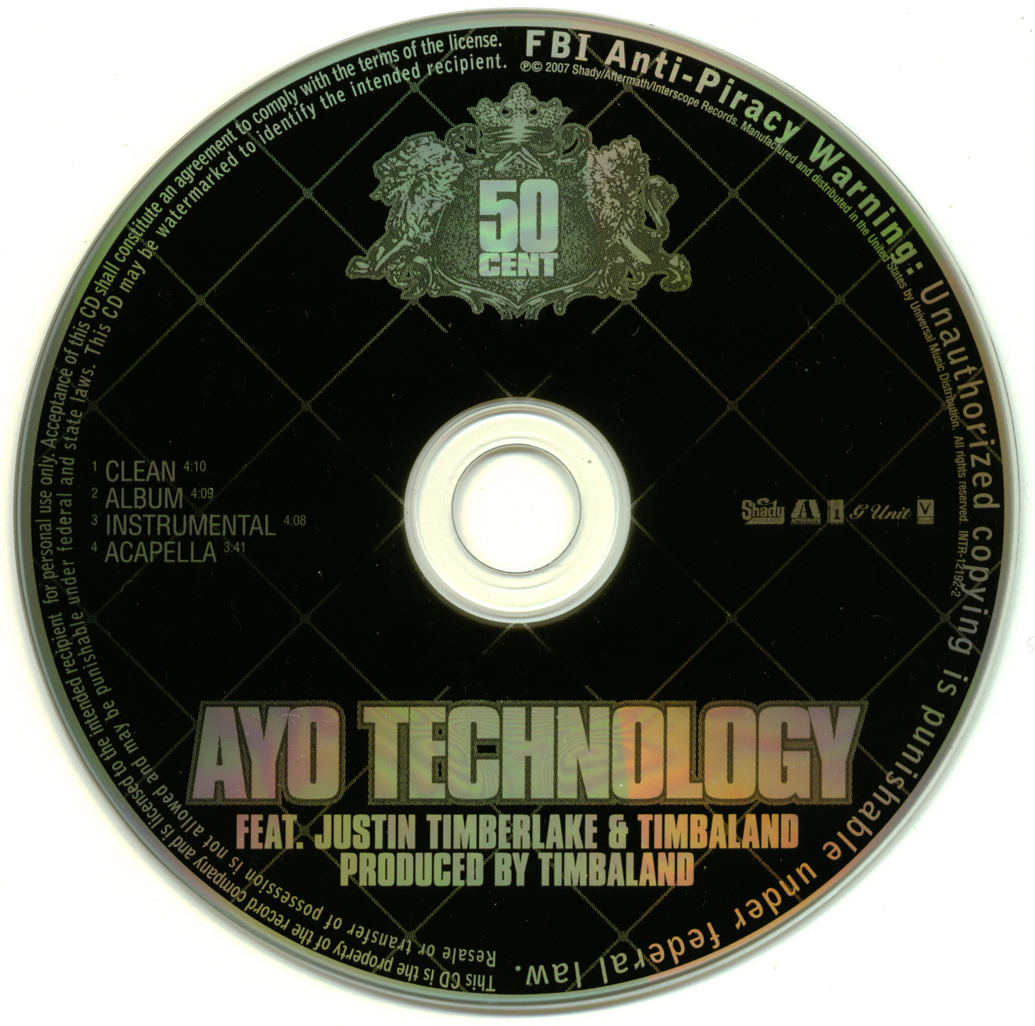 Promo, Import, Retail CD Singles & Albums: 50 Cent - Ayo Technology ...