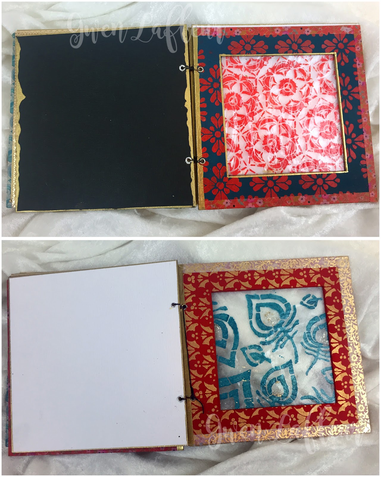 StencilGirl Talk: Gwen's Gems: Stenciled ICE Resin Paper Art Journal