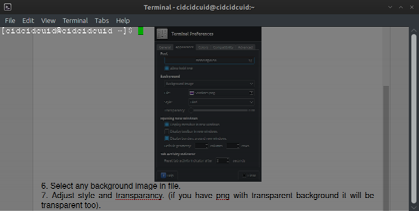 Terminal emulator that support background image on Archlinux