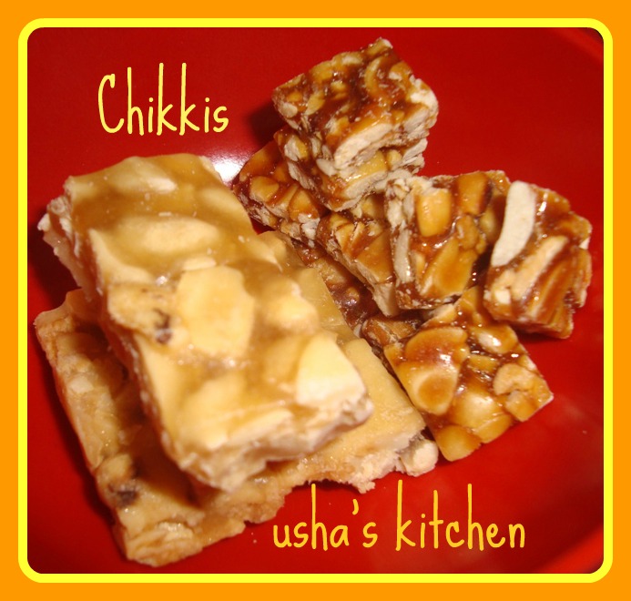 USHA'S KITCHEN: Chikki is an Indian sweet snack