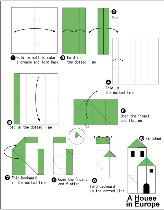 European House - Easy Origami instructions For Kids