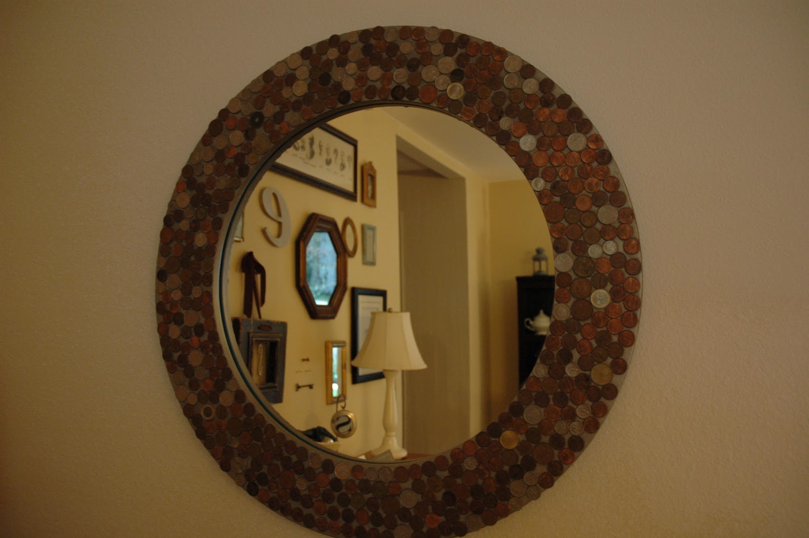 Fundamentals and Fripperies: Coin "Tiled" Mirror Frame