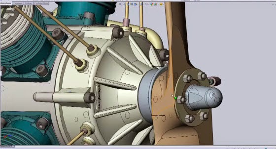 Creating 3D Engine Airplane with Solidworks. - SolidWorks Share