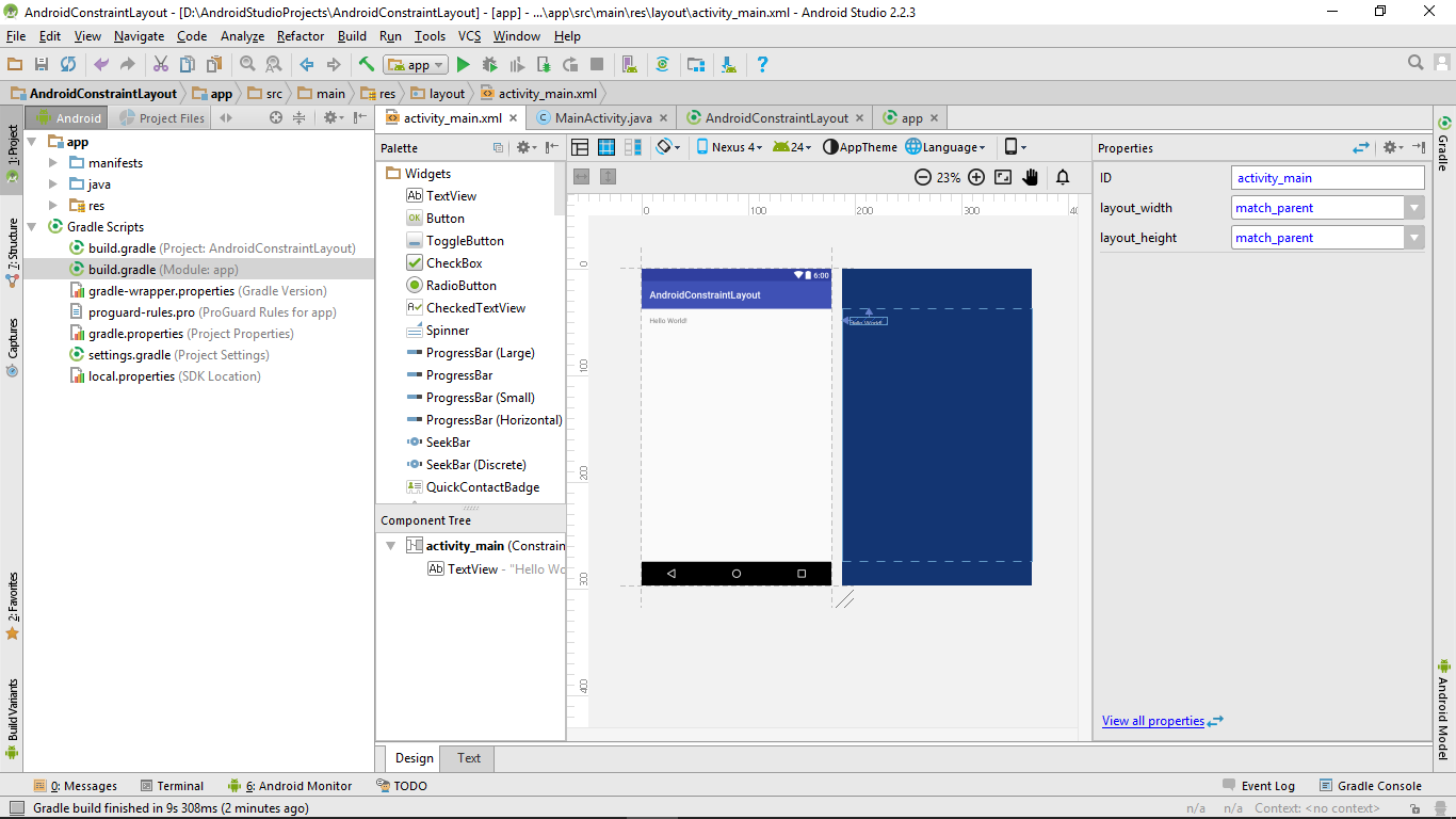 Android Er First Try Constraintlayout
