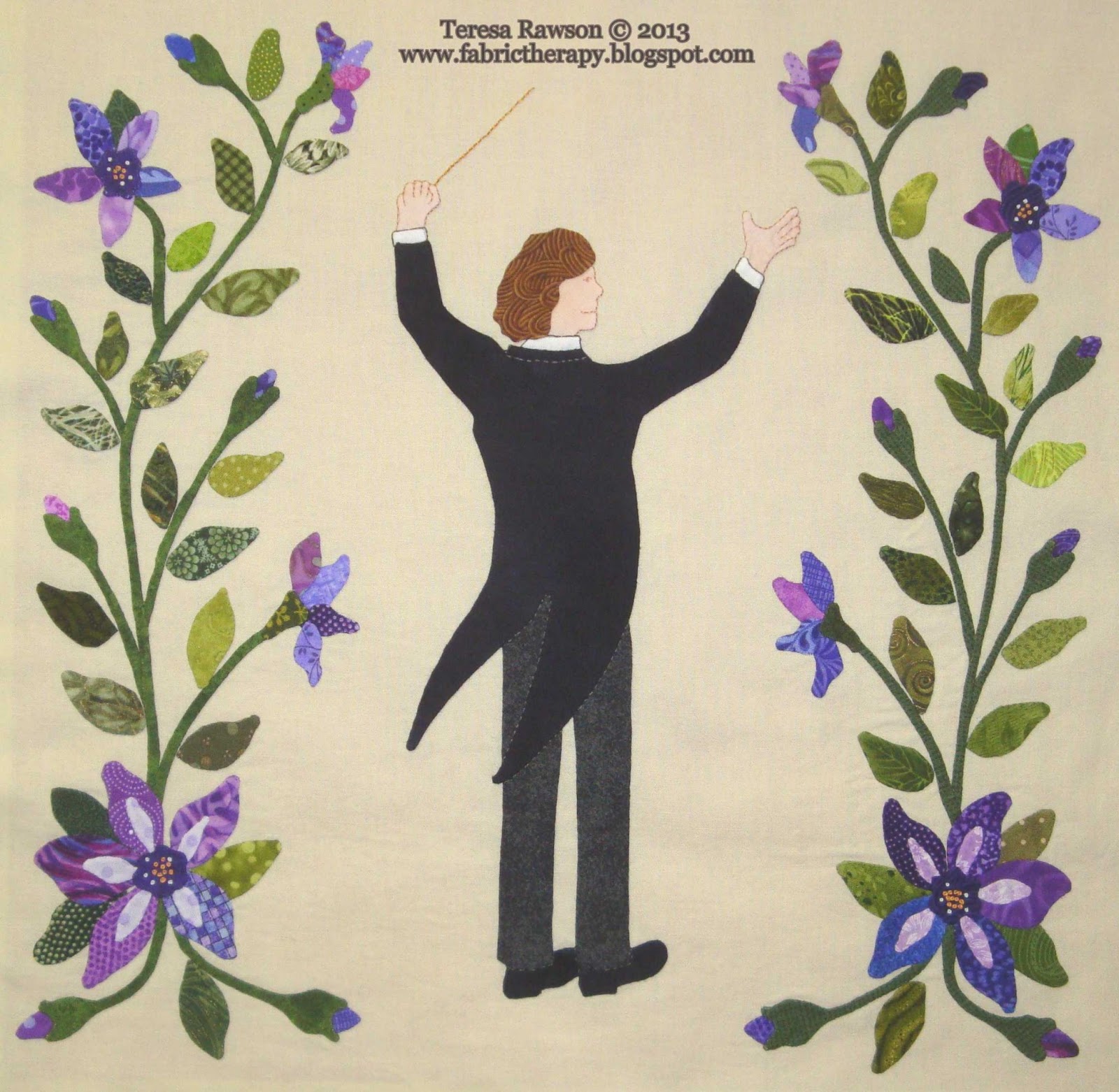 FABRIC THERAPY: "Baltimore Rhapsody" Block #19 - the conductor...