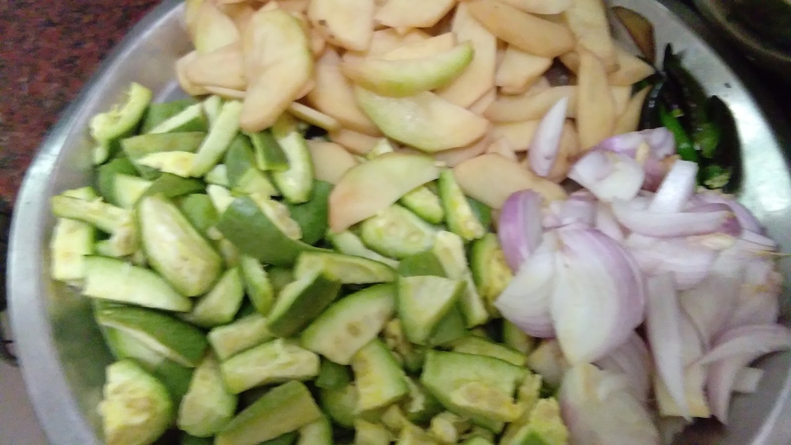 Aloo patal(parwal) ki sukhi sabji /potato and pointed gourd dry sabji