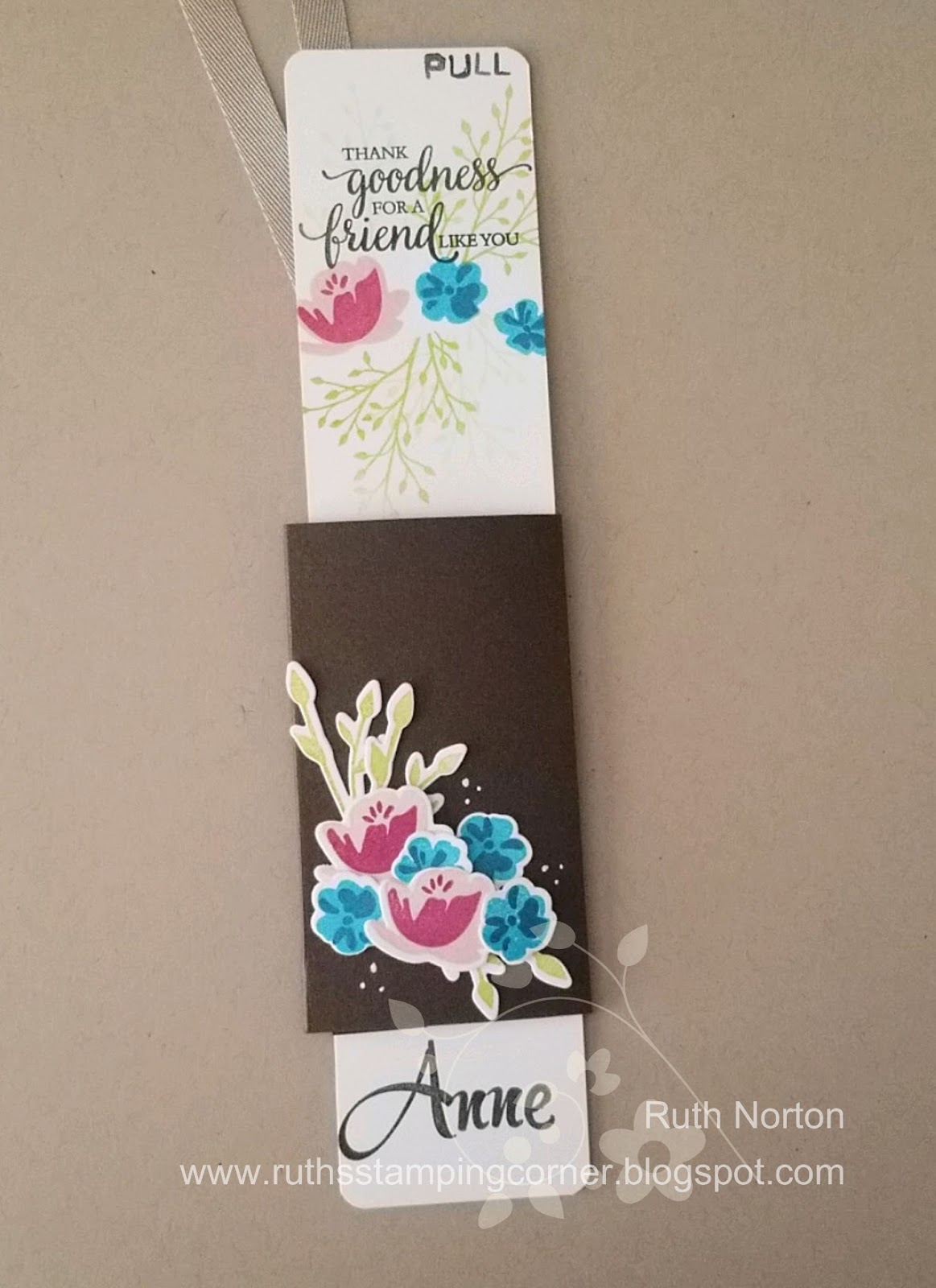 Ruth's Stamping Corner: Sliding Tag