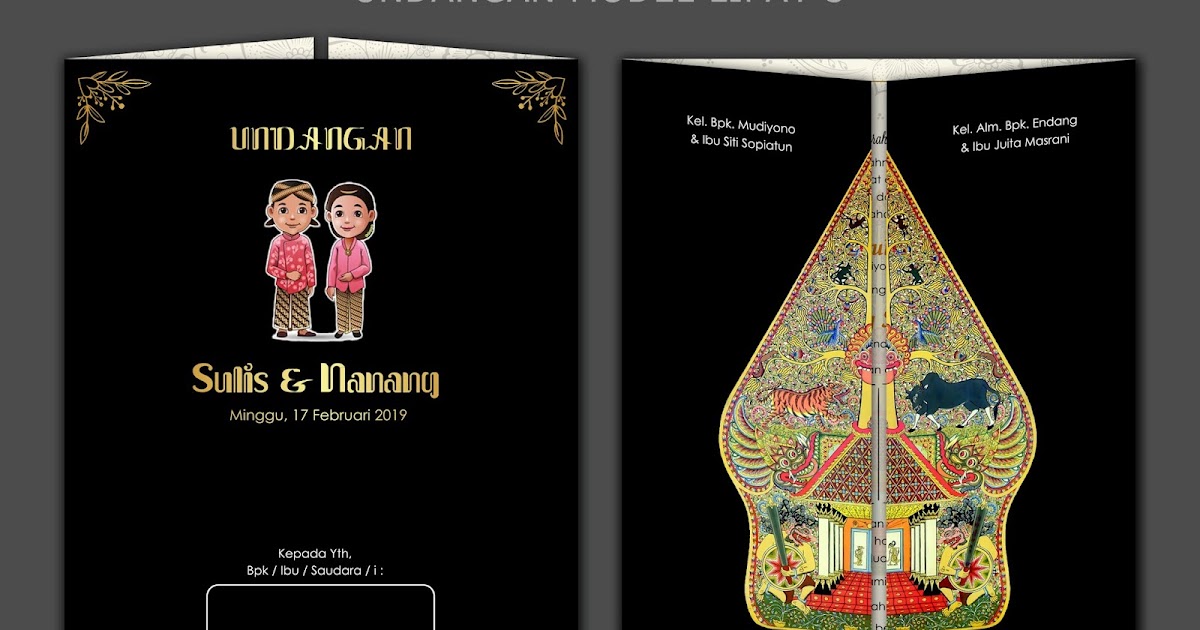 Undangan Pernikahan Wayang Jawa Murah