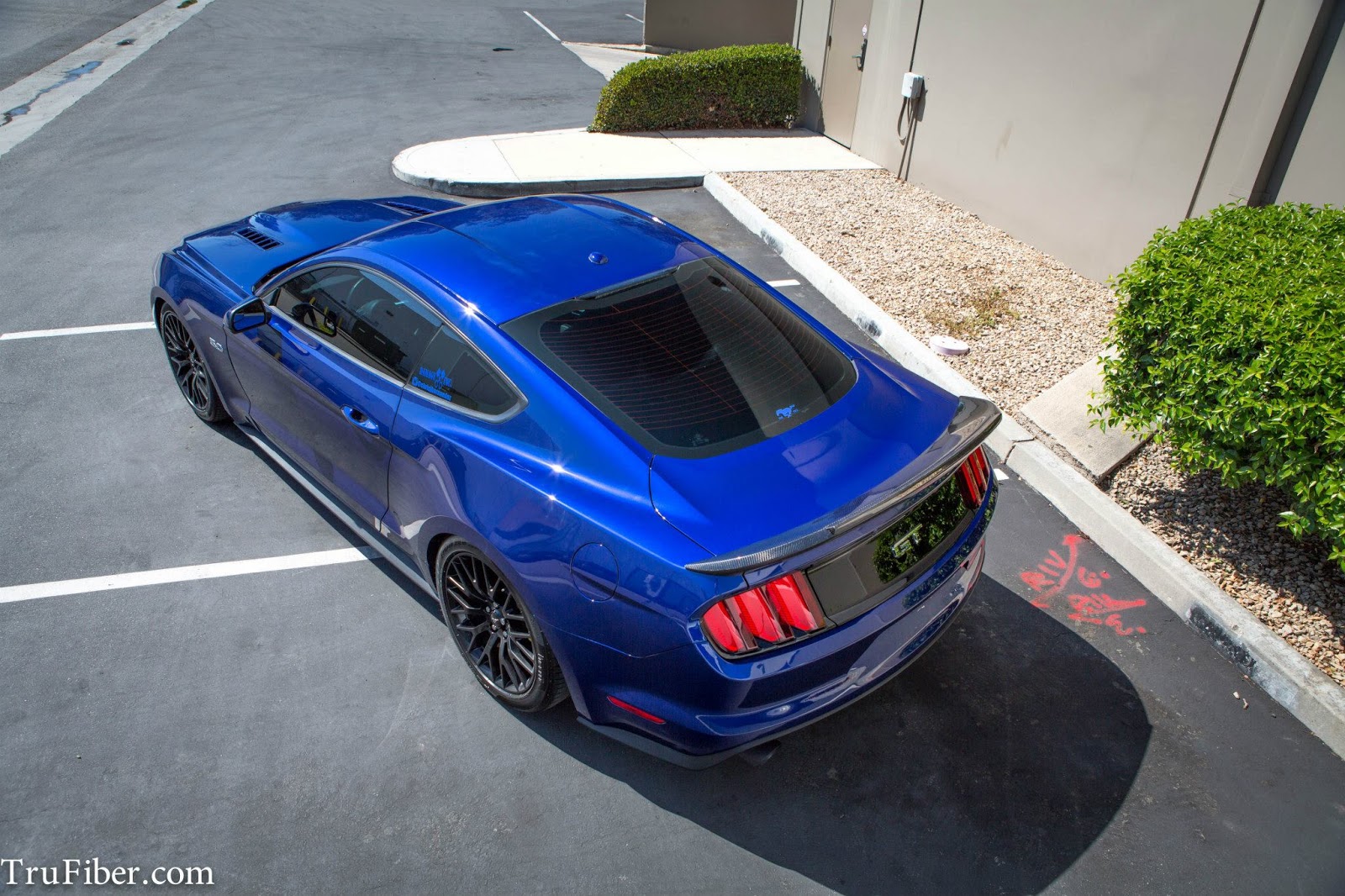 SouLSteer.com: Blue 2015 Ford Mustang muscle car tuned by Tru Fiber