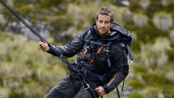 A wildlife presenter on the Discovery Channel : Bear Grylls