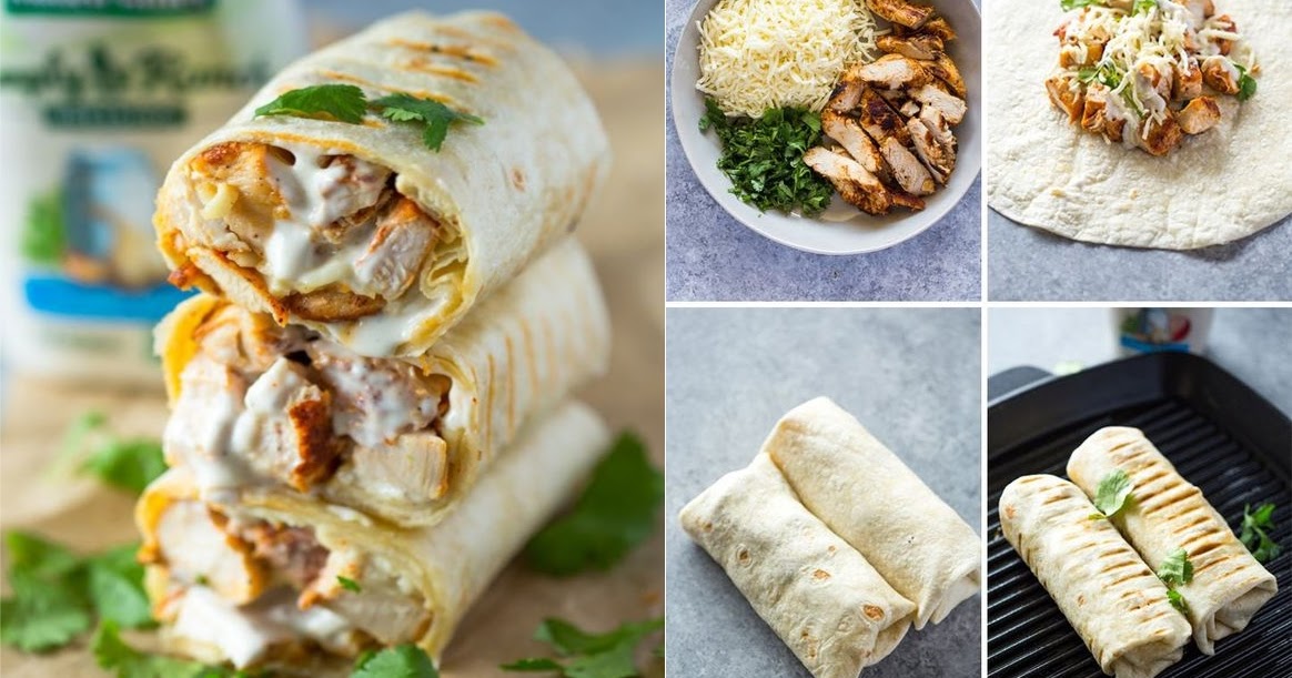 Chicken Ranch Wraps - Grandmother recipes and cooking