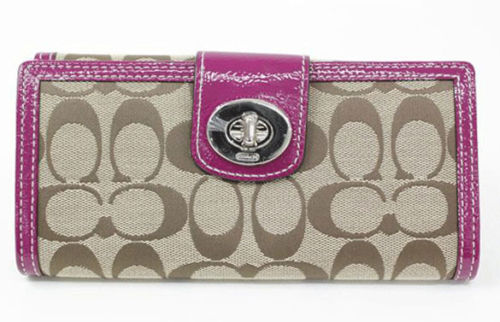 Teamo ♥ Coach: COACH Turnlock Signature Long Wallet