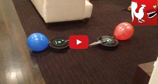 Three Drunk Friends Turn Two Roomba Vacuums Into Battle Bots With ...
