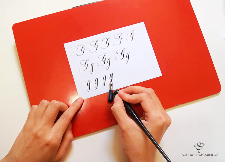 Caligrafía copperplate, ¿cómo escribir la letra G? | Aracelyasmine ...