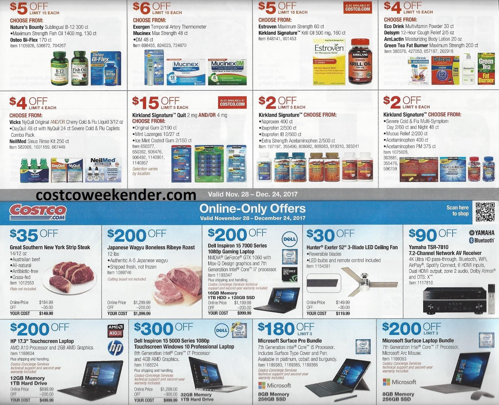 Current Costco Coupon Book (December 2017) | Costco Weekender