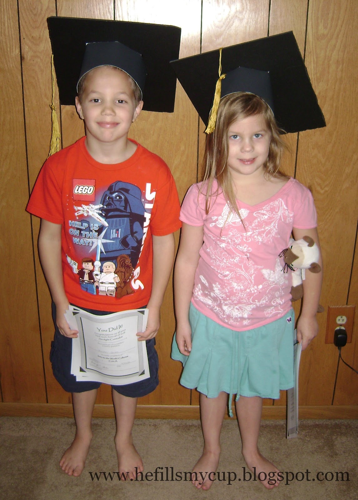 He Fills My Cup : A Twin Homeschooling Kindergarten Graduation