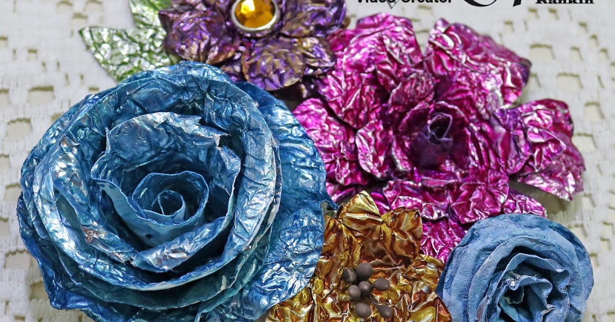 Black Hole Art Studio: How to Make More Crumpled Foil Flowers: Part 2 of 2