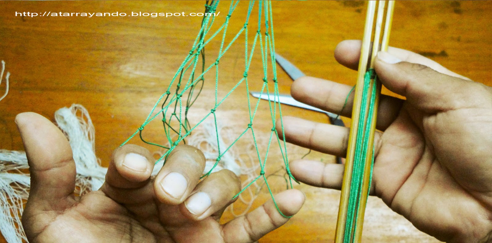 Nudo para tejido de mallas en Atarraya ~ Tejido de mallas