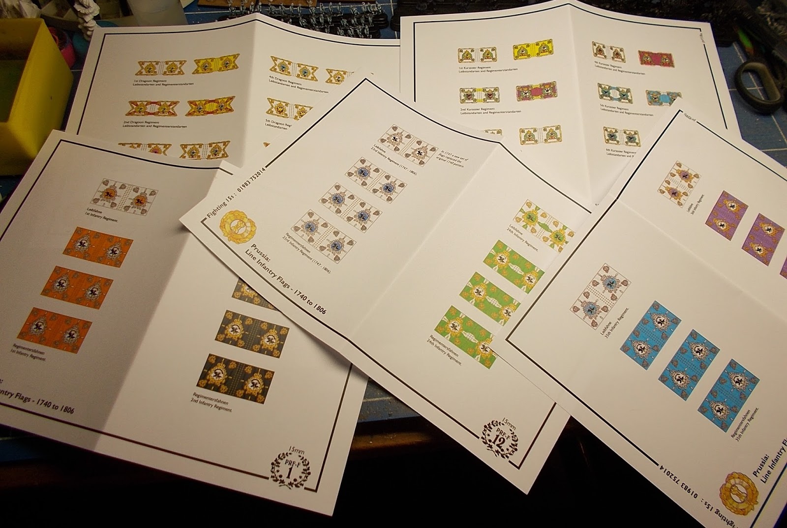 3D Military Art: Fighting Fifteens SYW Prussian Flags