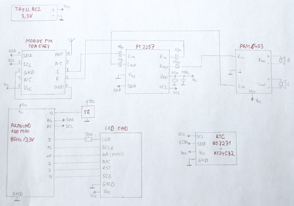 Moja Elka: Moduł radia FM TEA5767 & Arduino