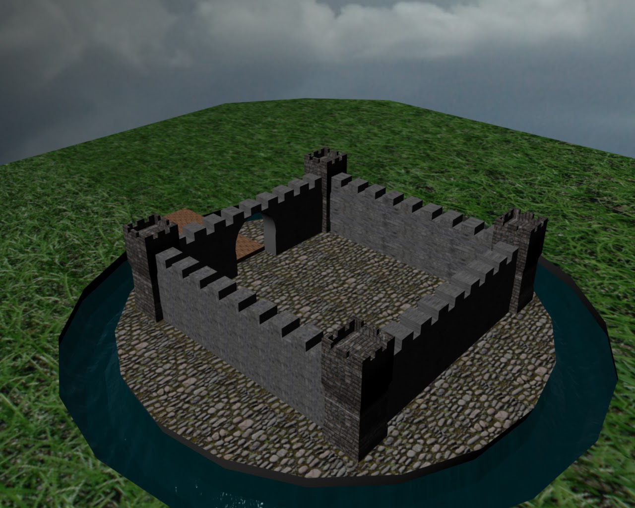 Brent B Portfolio: Modeled Castle with Textures