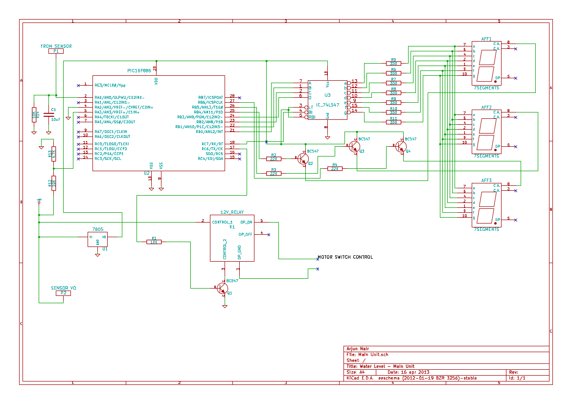 Hobby Circuits: Water level monitor using transistor based sensor
