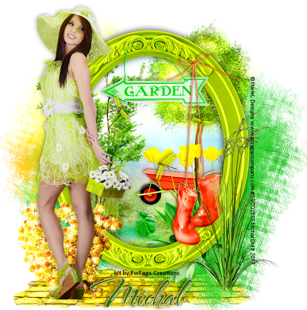 Michal's World: Pinup in Garden