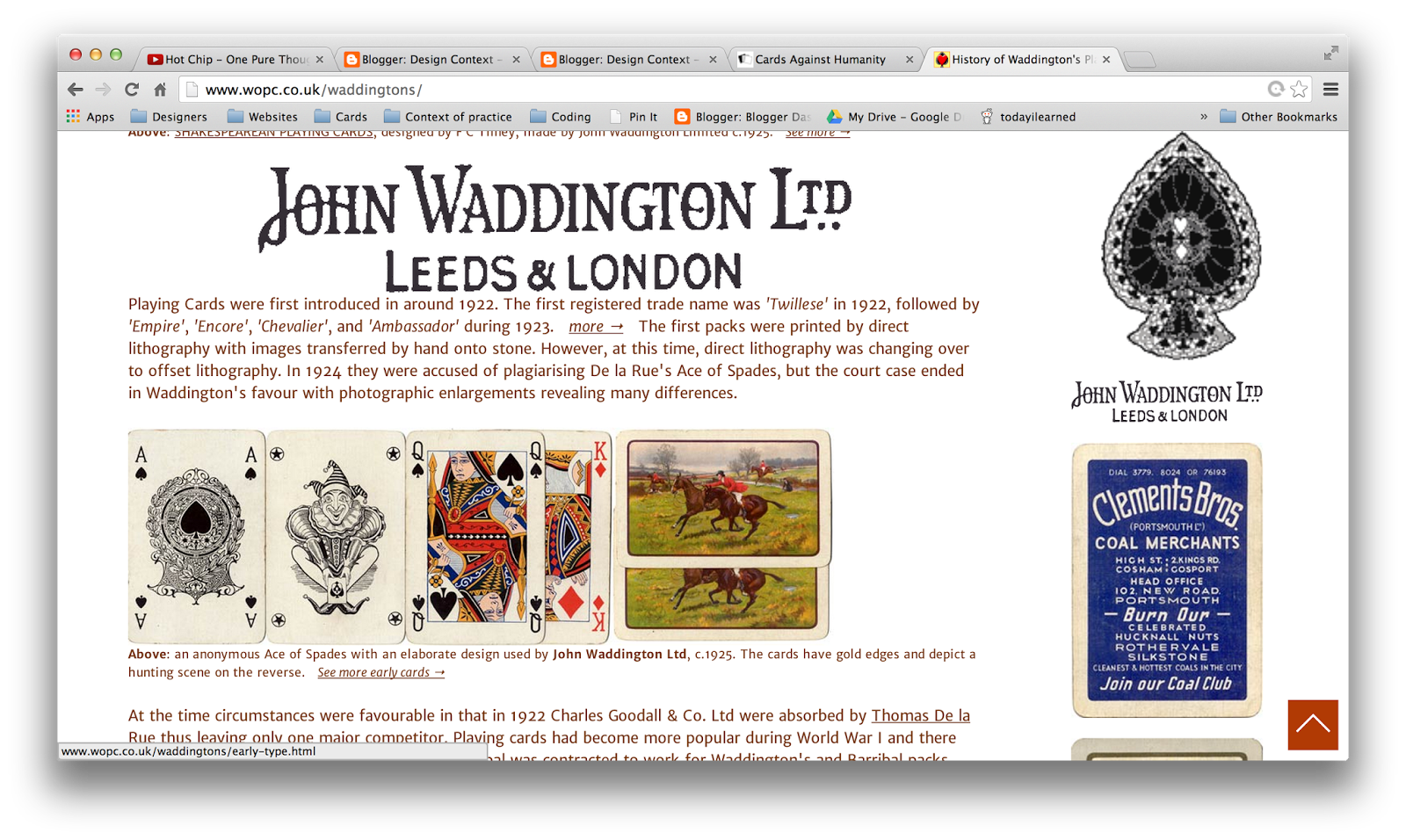 Design Context: Design for Web: Card Game and Game websites