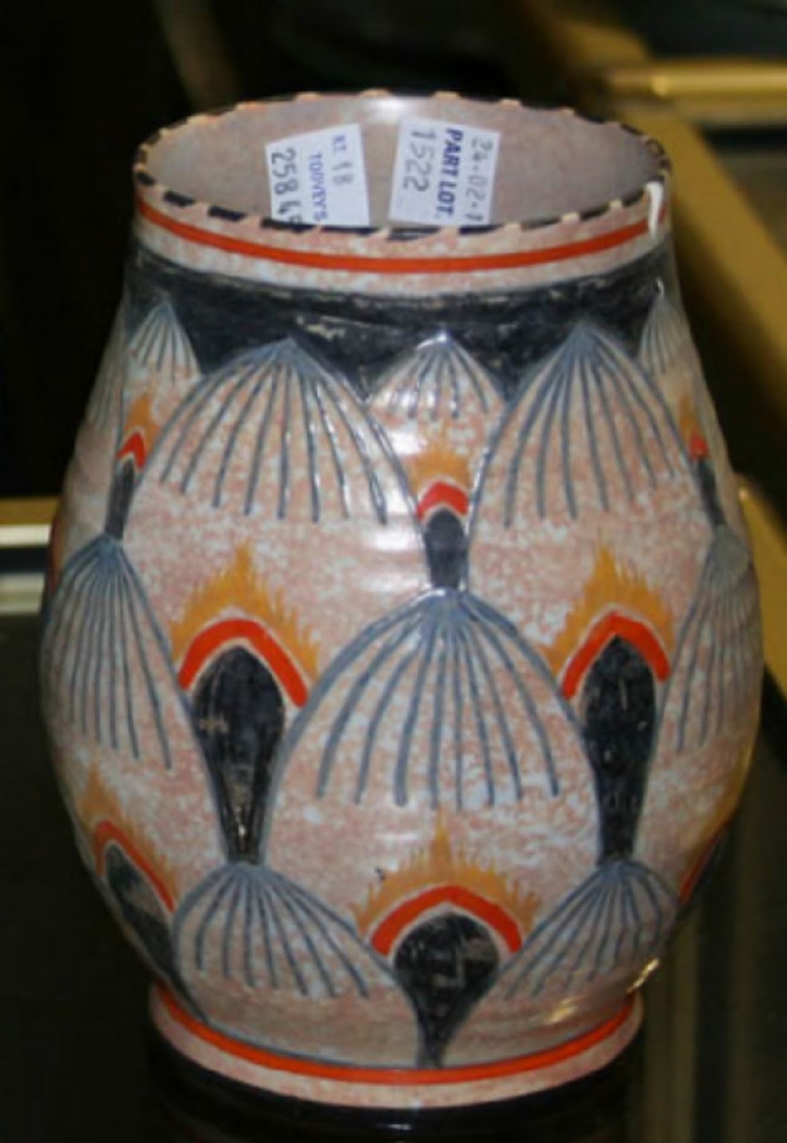 Crown Ducal & Charlotte Rhead Pottery: 3637 - Padua (black)