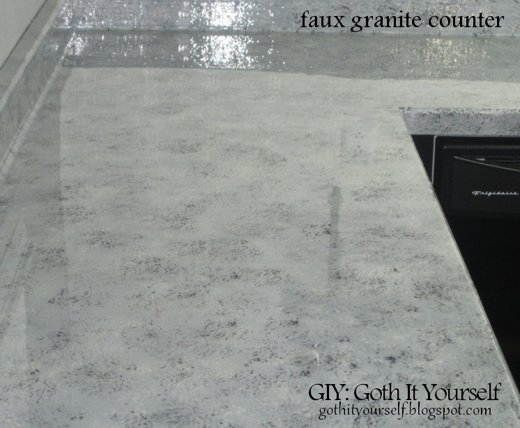 GIY: Goth It Yourself: Kitchen Makeover: Faux Granite Counter