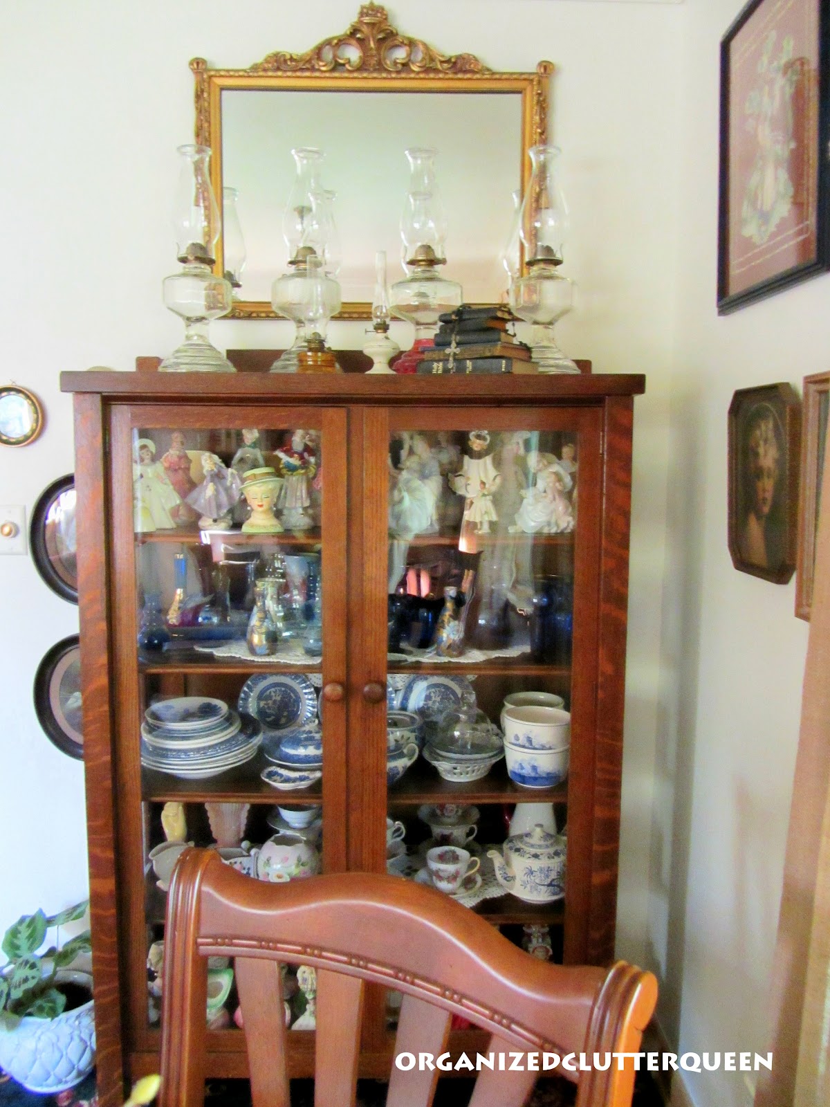 Grandma's China Cabinet - Organized Clutter