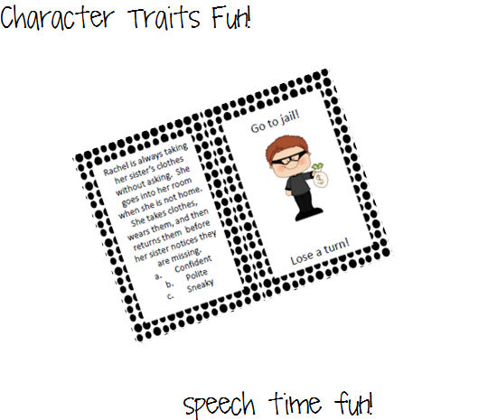 Character Traits Fun! - Speech Time Fun: Speech and Language Activities