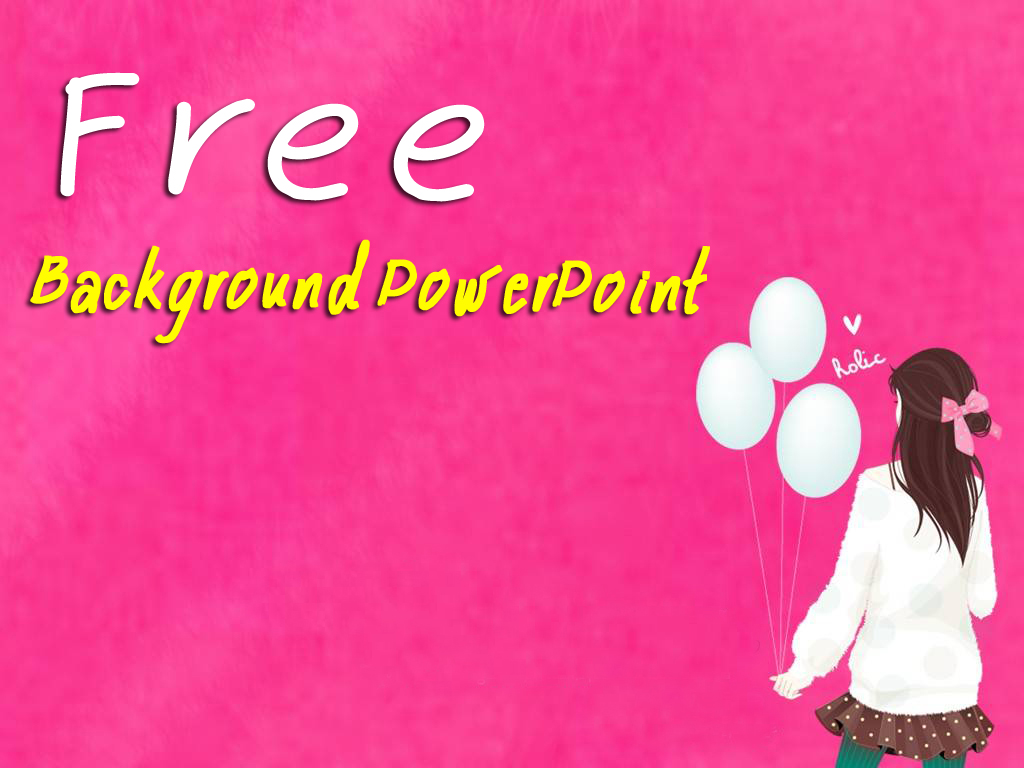 Cute girl PowerPoint Background 1