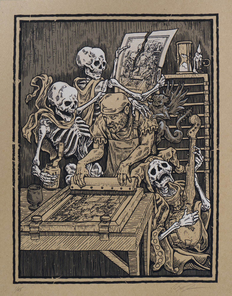 INSIDE THE ROCK POSTER FRAME BLOG: Death & The Screenprinter Print by ...