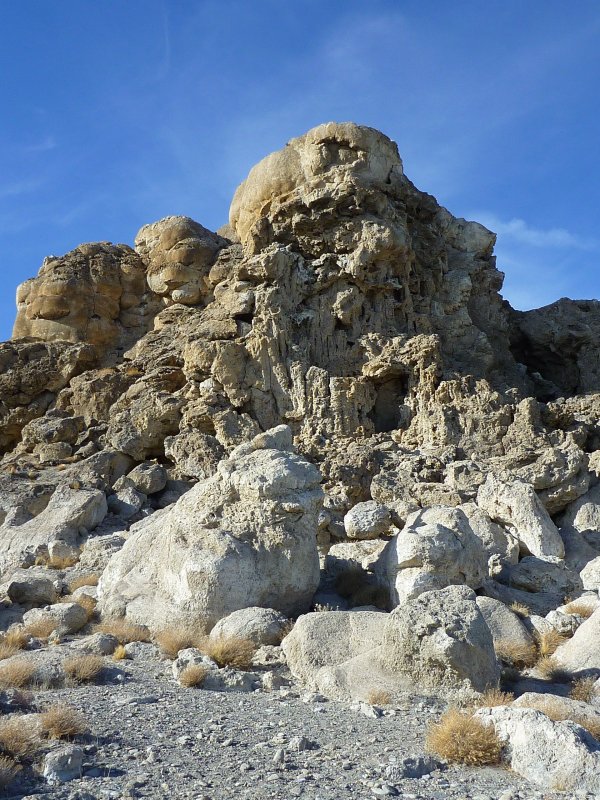 Trailing Ahead: Indian Head Rock at Pyramid Lake