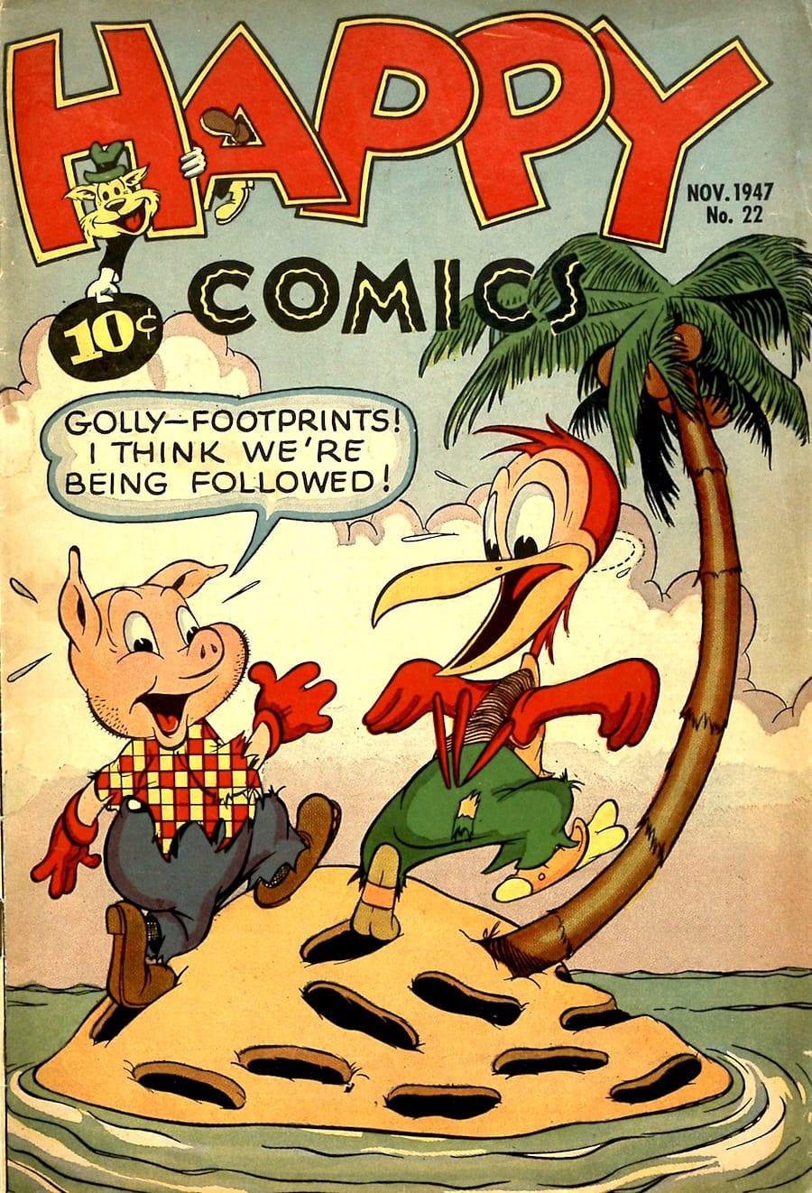 Happy Comics #22 - Frank Frazetta art - Pencil Ink