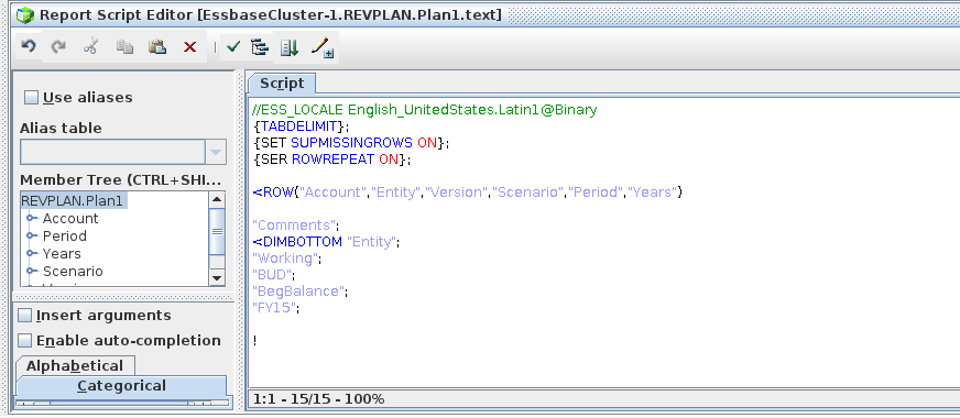 Exploits in Hyperion: Text members in Hyperion Planning