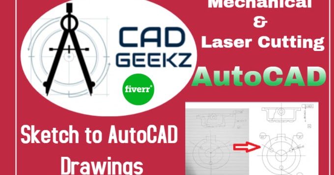 Convert Mechanical Or Laser Cutting Image To Autocad Drawing ...