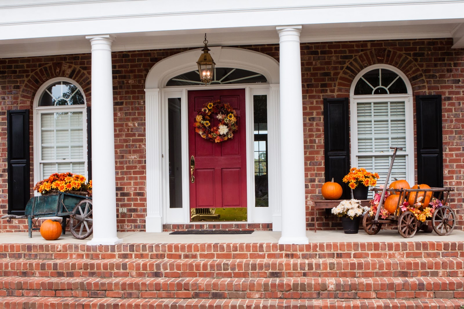 .: October 12 - Our front porch is decorated for Fall