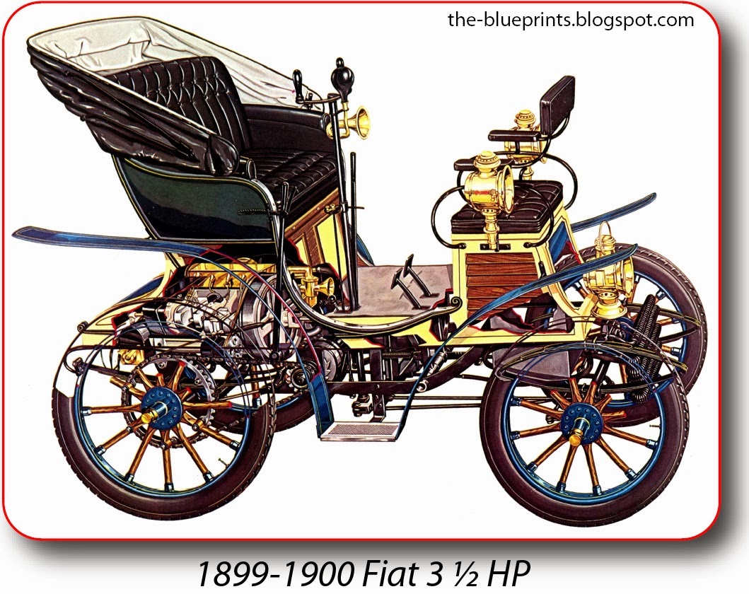 Vector Blueprints - Cars, Trucks, Busses and others: Fiat - Illustrations