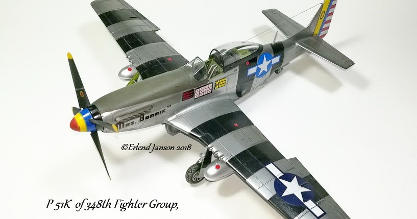 ernimodels: P-51K of 348th Fighter Group, pilot Lt. Col Bill Dunham 1/48