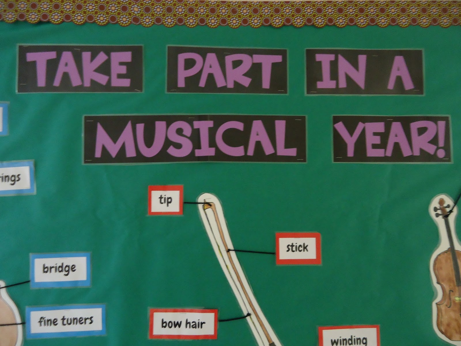 Teaching Elementary Orchestra : Take Part In A Musical Year! Bulletin Board