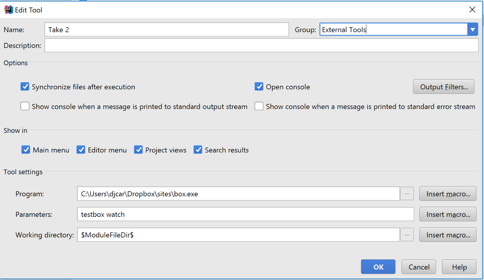 Command Box and Jet Brains IntelliJ