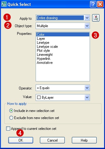 เรียน Autocad ออนไลน์ฟรี: คำสั่ง Quick Select เลือกวัตถุใน AutoCADอย่าง ...