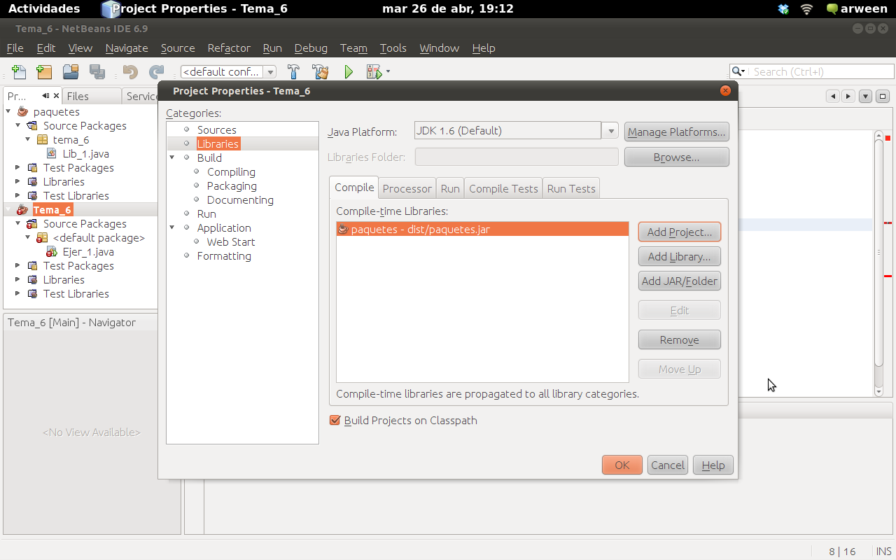 Piensa En Java Desde Cero: CLASSPATH Y PACKAGE EN NETBEANS